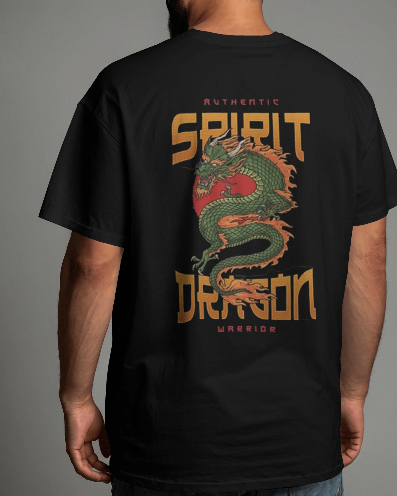 Buy Men's Spirit Dragon Graphic Oversized T Shirt Online at Faltooos