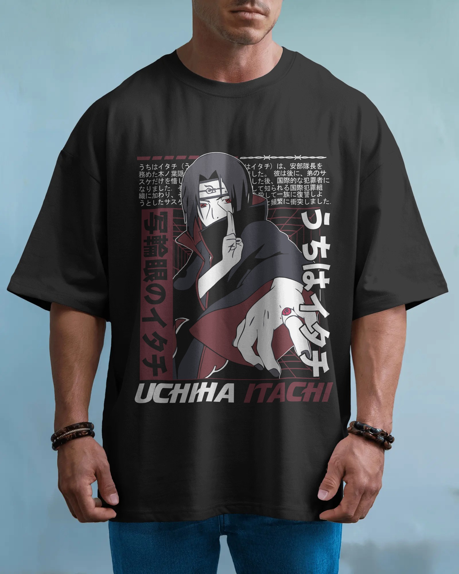 Buy Men's Naruto Uchiha Itachi Oversized T Shirt Online at Faltooos